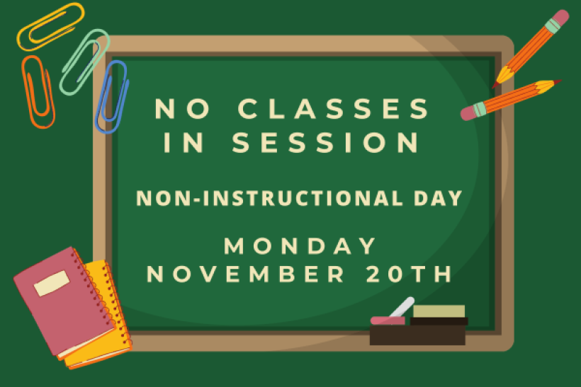 Non-Instructional Day - Monday, November 20th | Stelly's Secondary