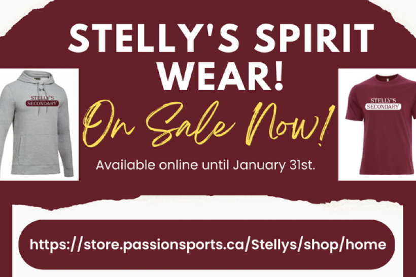 Stelly's Spirit Wear on Sale Now! | Stelly's Secondary